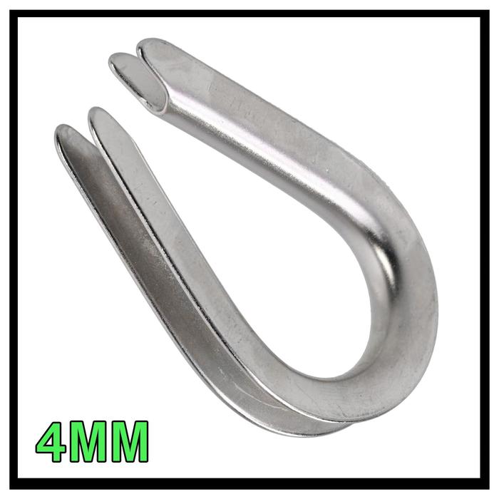 Jual Wire Rope Thimble SS304 4mm Lekukan Tali Sling SS304 Thimble Rope ...