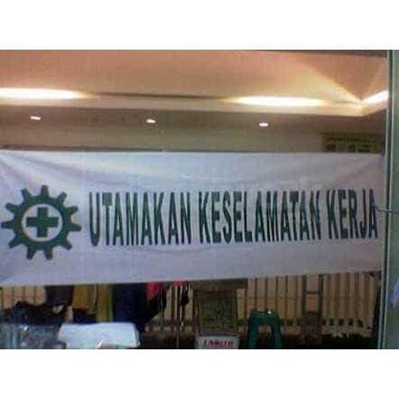 Jual spanduk banner cetak gambar poster kerja proyek keselamatan safety ...