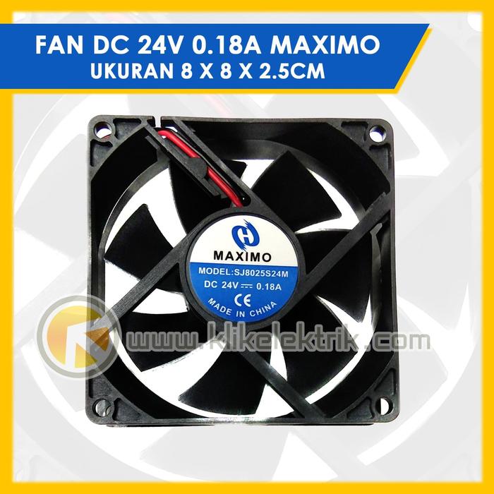Jual Fan 24 Volt DC 8cm Kipas Pendingin Cooling Fan DC 24V 8X8X2.5cm ...