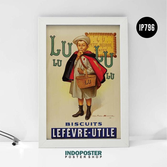 Jual POSTER HIASAN DINDING VINTAGE IKLAN JADUL LULU BISCUITS 12RP ...