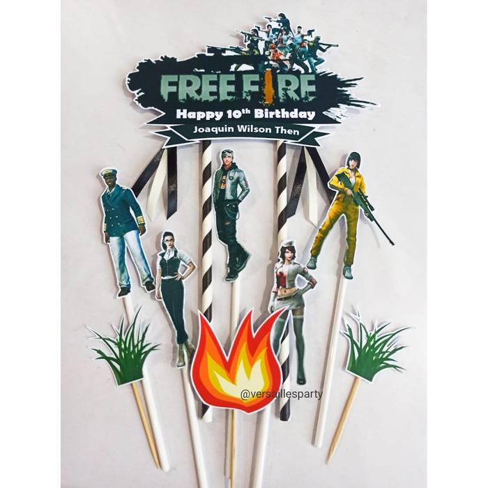 Jual Cake Topper Free Fire/Hiasan Kue Free Fire/Topper Cake FreeFire ...