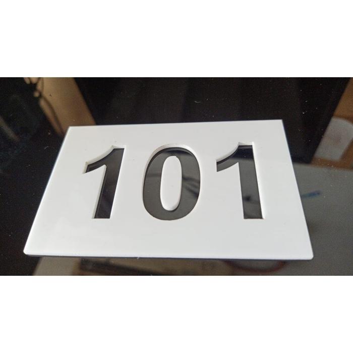 Jual SIGN AKRILIK NOMOR LOKER / NOMOR RUMAH / NOMOR ROOM UK 3X5,5CM ...