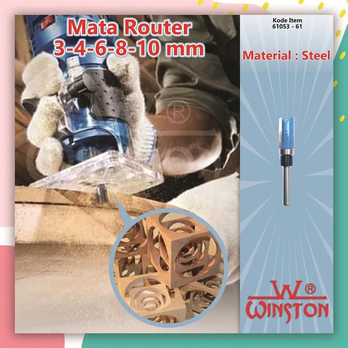 Jual MATA ROUTER 8mm WINSTON Trimmer, Lurus, Straight Bit, Bor Profil ...