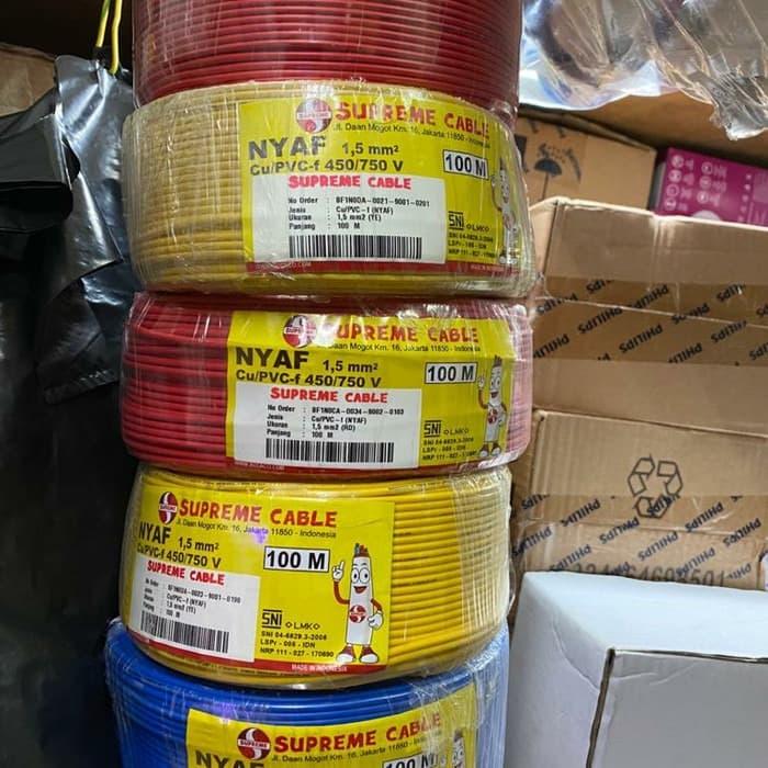 Jual KABEL SUPREME NYAF 1X1.5 100 meter 1 X 1.5 1X1,5 100M 100METER - Hitam - Jakarta Pusat ...