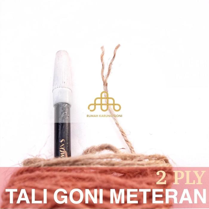 Jual Tali Goni 2 Ply Meteran - Tali Rami 1 MM Kerajinan Tangan - Jute ...