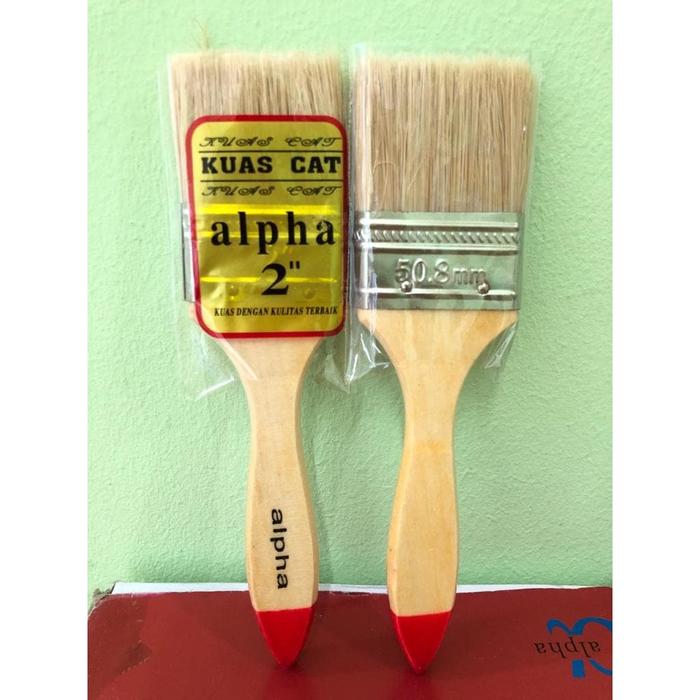 Jual KUAS CAT 2" INCI MERK ALPHA/KUAS CAT TEMBOK, KAYU dan BESI (Koas ...
