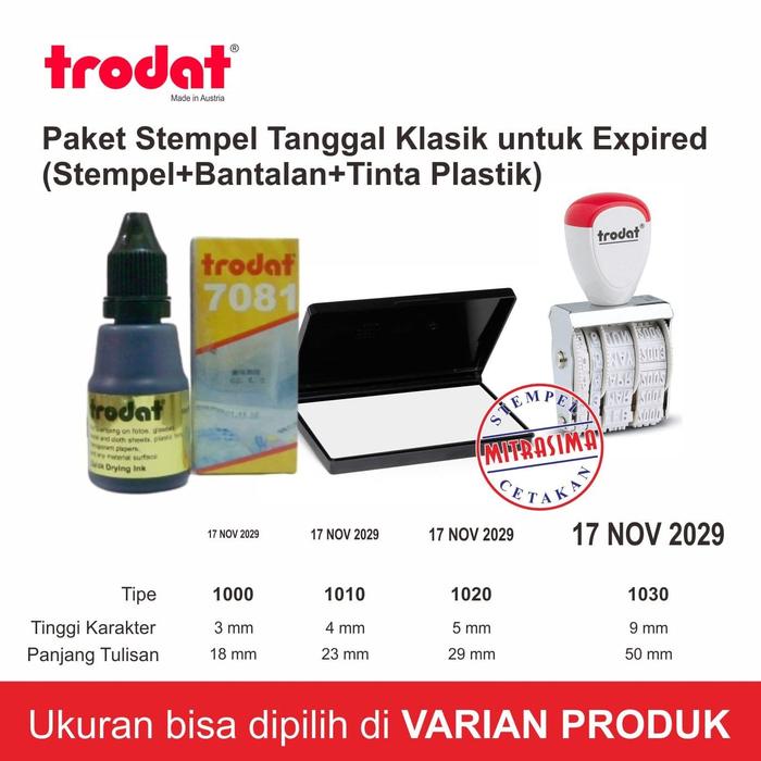 Jual Stempel Tanggal + Bantalan + Tinta untuk Expired / Kadaluwarsa ...