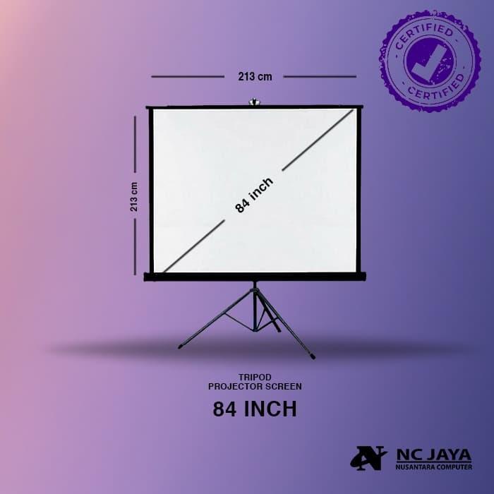 Jual Layar proyektor 84 inch tripod Merk HQ Projector screen kaki leg ...