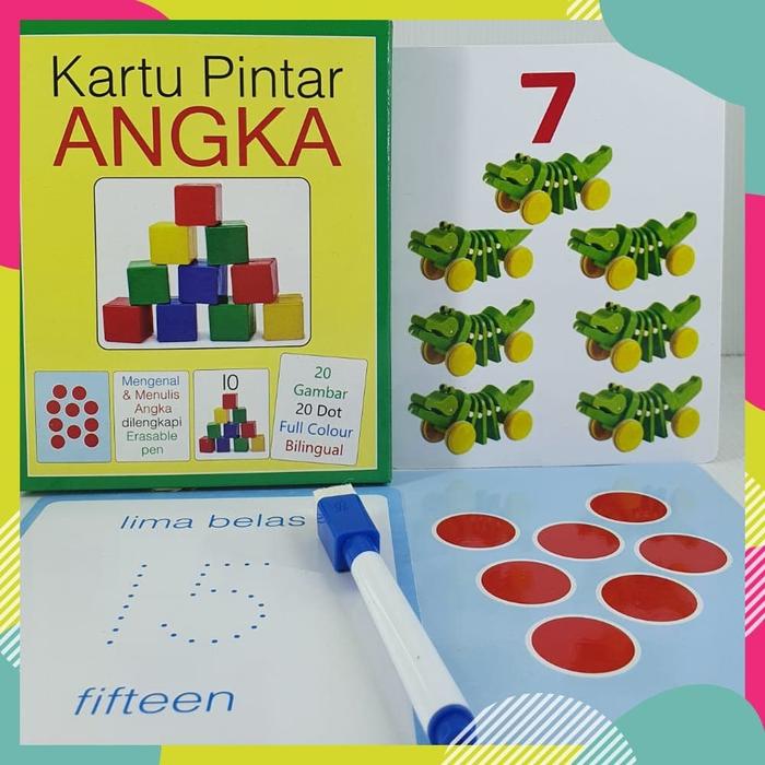 Jual Flash Card Angka - Kartu Pintar Belajar Angka TK PAUD - Kota ...