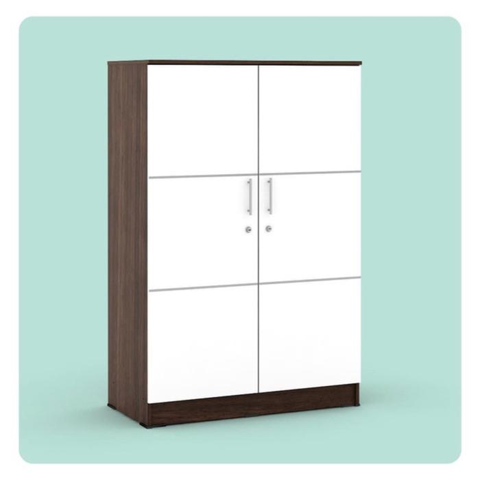 Jual Lemari pakaian anak 2 pintu lemari baju baby locker Alba walnut ...