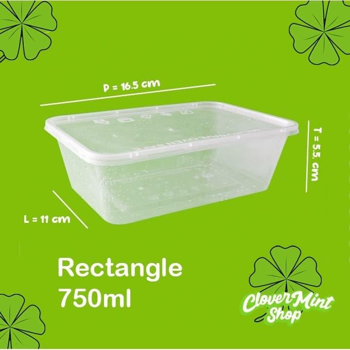 Jual KOTAK MAKAN PLASTIK 750 ML (25PCS)/TEMPAT MAKANAN/THINWALL/BOX ...