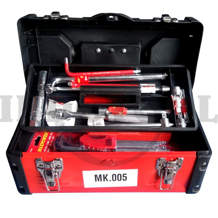 Promo 68 PCS ALAT SET TUKANG 3/8" TOOLBOX OBENG PALU METERAN MK-005 ...