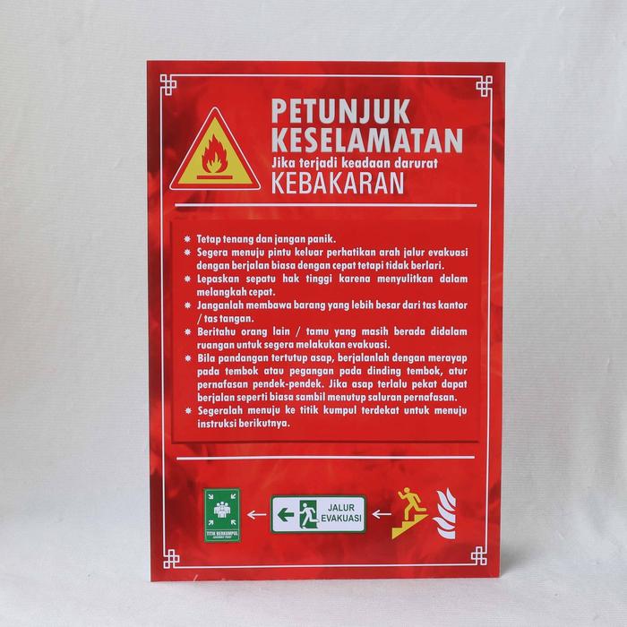 Jual Poster Keselamatan Kebakaran - Kab. Sleman - Syafana | Tokopedia