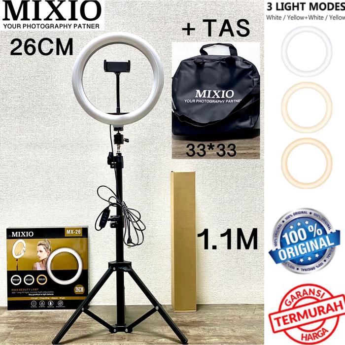 Jual Ring Light 26cm + Light Stand Tripod 1.1m Selfie Vlogger ...