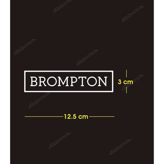 Jual New Produk Cutting Sticker Brompton Logo Stiker Sepeda Kode 01 ...