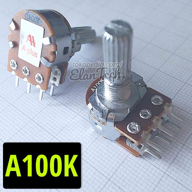 Jual A100k Potensio A-Plus Aplus Stereo Potensiometer A 100k ElanTech ...