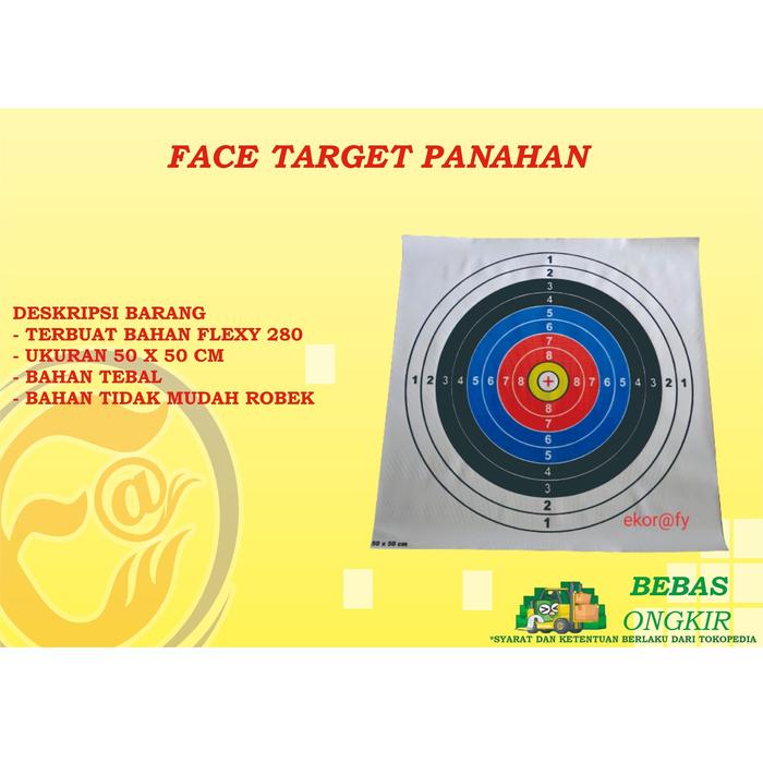 Jual FACE TARGET / PRINT TARGET PANAHAN 50 X 50 CM - Kota Bekasi ...