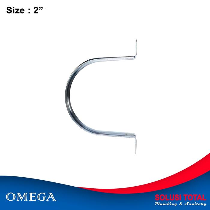 Jual Klem Besi Tebal Ukuran 2 inch 2" Omega Lokal Galvanis Seng ...