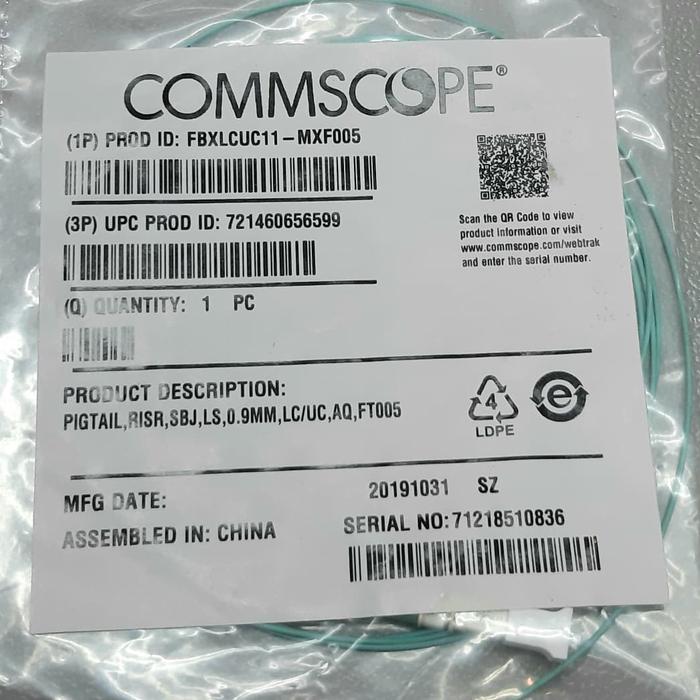 Jual Commscope Systimax FO LC Piqtail 5FT MM OM4 - Jakarta Pusat ...