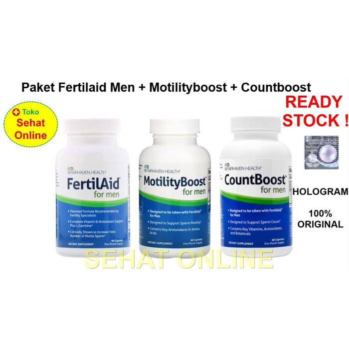 Jual Fertilaid for Men + CountBoost + Motility Boost (Obat Penyubur ...