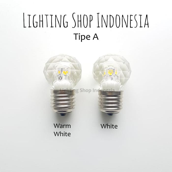 Jual Lampu Bohlam Crystal Cylinder LED Fiting E27 Mewah - White ...