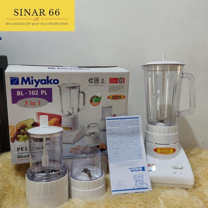 Jual Miyako Blender Bl-102 Pl 3 In 1 Pelumat Di Seller Shin Store ...