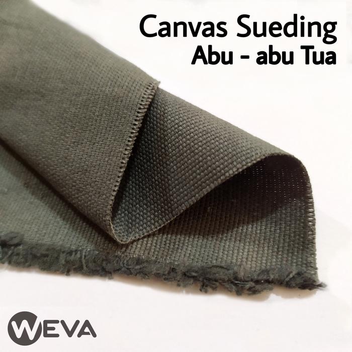 Jual Bahan Kain Canvas Sueding - Kain Kanvas Murah - Abu Abu Tua - Kota ...
