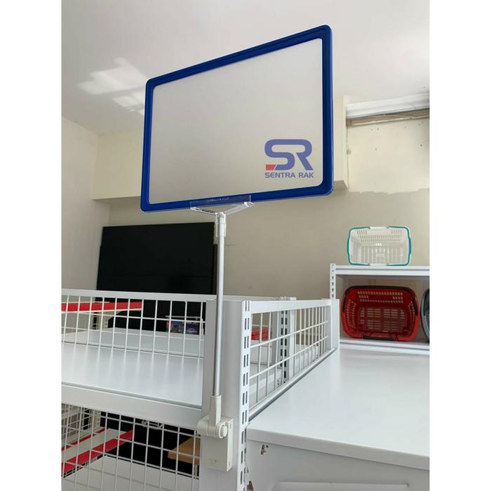 Promo Pop Up Frame Promo A4 + Stand Magnet / Tiang Promo P25cm - Biru ...