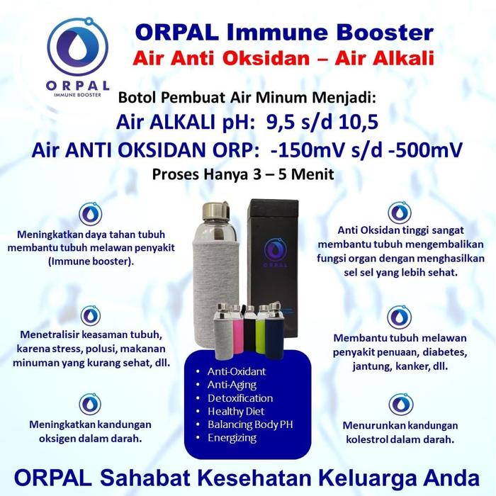 Jual ORPAL Botol Air Alkali + Air Anti Oksidan = Air Immune Booster ...