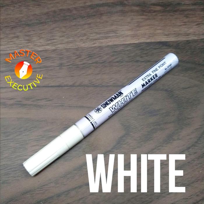 Jual Snowman Spidol Paint Marker White Extra Fine / Putih EFWP-12 ...