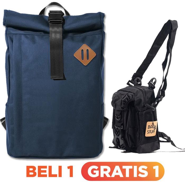 Jual BELI 1 MILLENIUM RANSEL ROLLTOP + GRATIS 1 HUNTER SLINGBAG WARNA ...