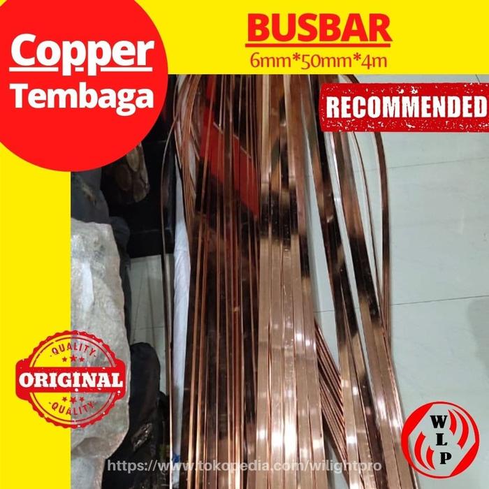 Jual Batang Tembaga Panel Listrik Busbar CU Ukuran 6mm x 50mm x 4 meter ...