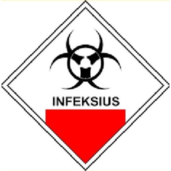 Jual STICKER SIGN INFEKSIUS / LIMBAH B3 UK 25X25CM SIGN RAMBU - Jakarta ...