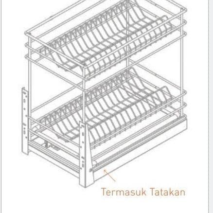 Jual Rak Piring 2 Susun Taco / Rak Kitchen Set / Taco Hw023Ss Stainless ...