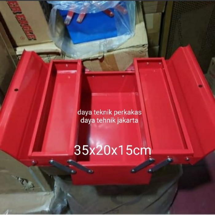 Jual tool box 2 susun opt merah - tolbok opt besi - toolbox opt ...