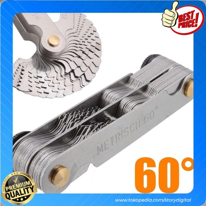 Jual Pengukur Bulir Baut Whitworth Metric Screw Thread Pitch Gauge ...