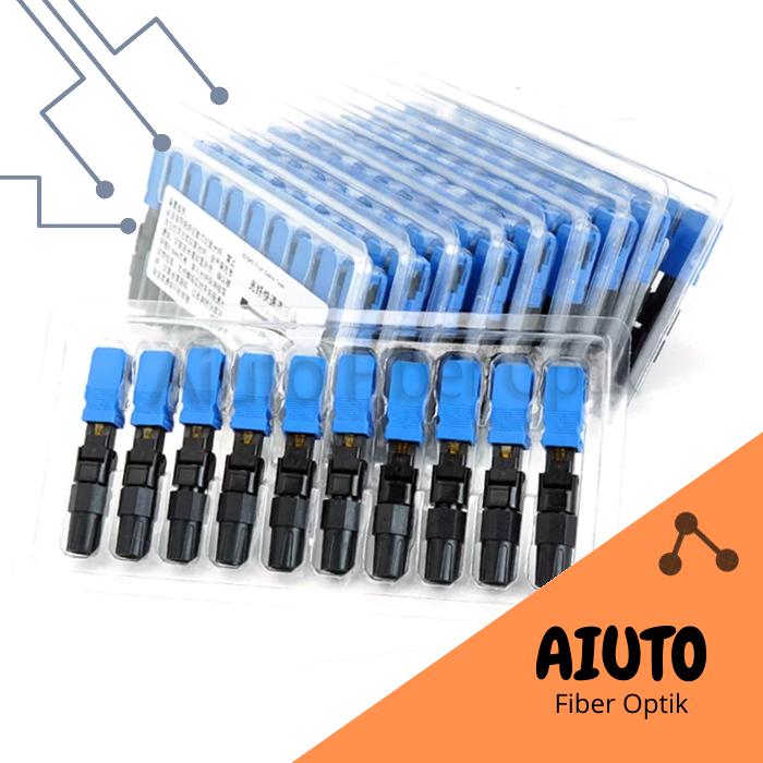 Promo Fast Connector SC UPC/ Sambungan FO SC UPC/ Fascon Biru Model ...