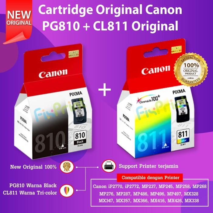 Jual SET Canon PG810 CL811 Original Cartridge Tinta Printer iP2770 ...