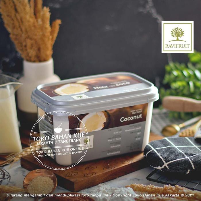 Promo Ravi Fruit PUREE Buah Kelapa Beku 1kg Frozen Coconut RaviFruit ...