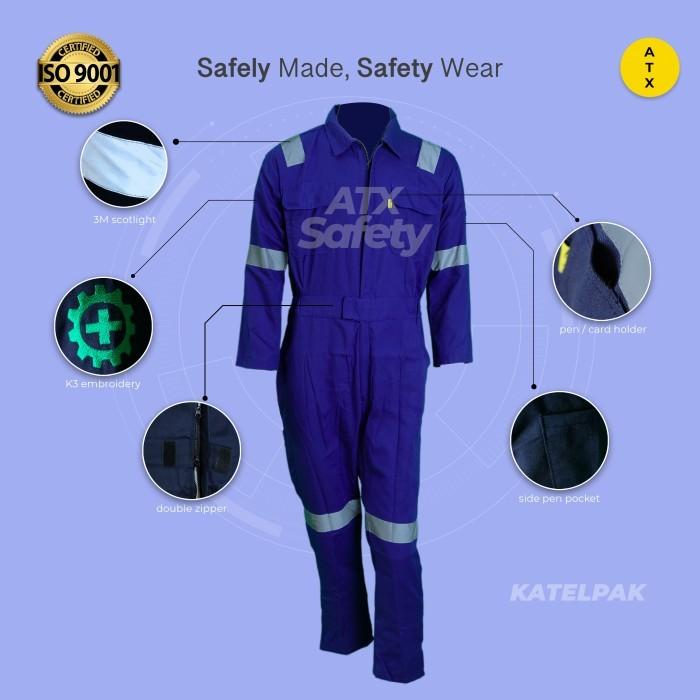Jual Wearpack Baju Safety Katelpak Coverall Terusan Jumpsuit Benhur ATX ...