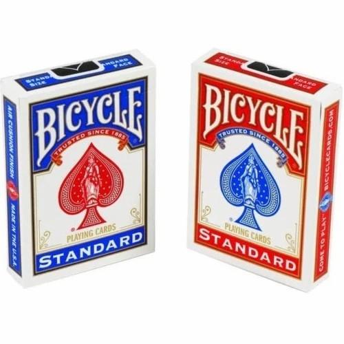 Jual BICYCLE STANDARD RED BLUE PLAYING CARDS KARTU REMI IMPORT - blue ...