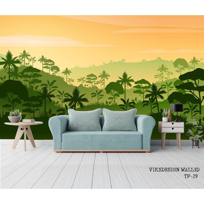 Jual Wall Stiker Dinding Wallpaper Pemandangan Alam Pegunungan Mural 3d ...