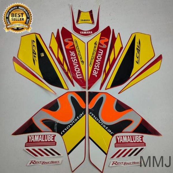 Jual Sticker striping yamaha vixion 150 r 2014 Movistar merah putih ...