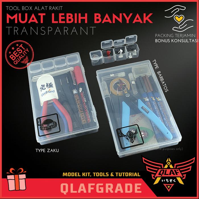Jual Tool Box Alat Rakit - Kotak Penyimpanan Transparant Model Kit ...