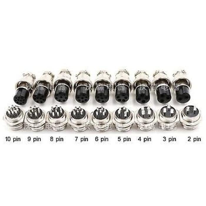 Jual Aviation Plug Connector GX16 2 3 4 5 6 7 8 9 10 pin p 16mm female ...