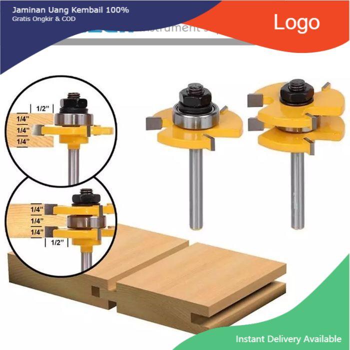 Jual mata router set 2 pcs tongue & groove utk samvungan lantai kayu ...