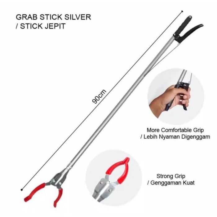 Jual Alat Penjepit Sampah & Penangkap Ular Grab Stick Silver & Snake ...