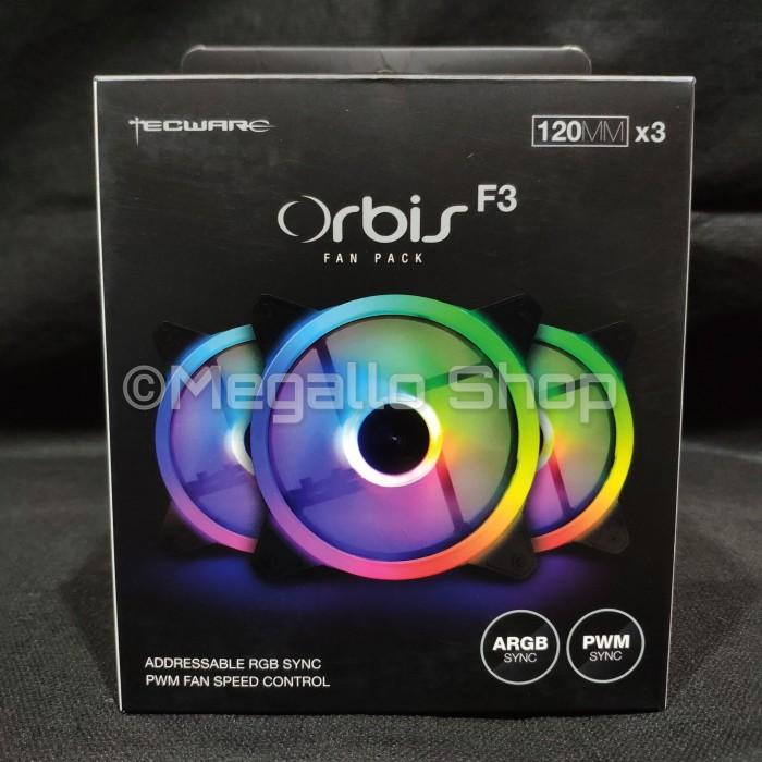 Jual TECWARE ORBIS F3 PWM ARGB FANS 3PACK GARANSI RESMI - Hitam - Hitam ...