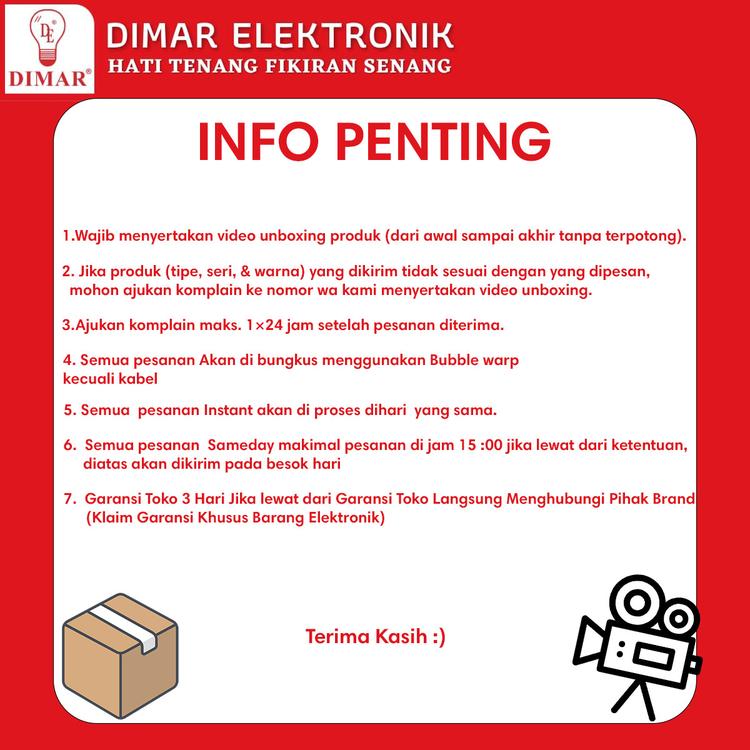 Toko DIMAR ELEKTRONIK Online - Produk Lengkap & Harga Terbaik | Tokopedia