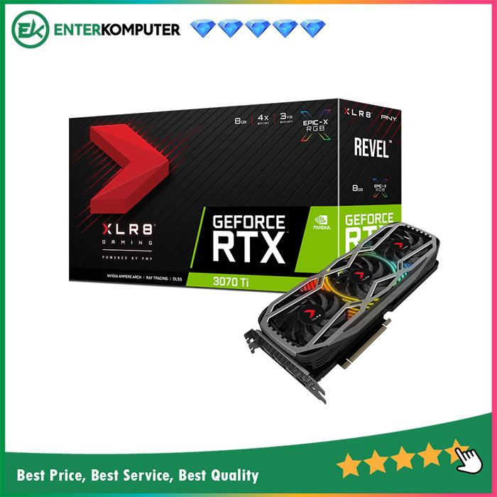 PNY Geforce RTX 3070 Ti 8GB GDDR6X XLR8 Gaming REVEL EPIC-X RGB Triple ...